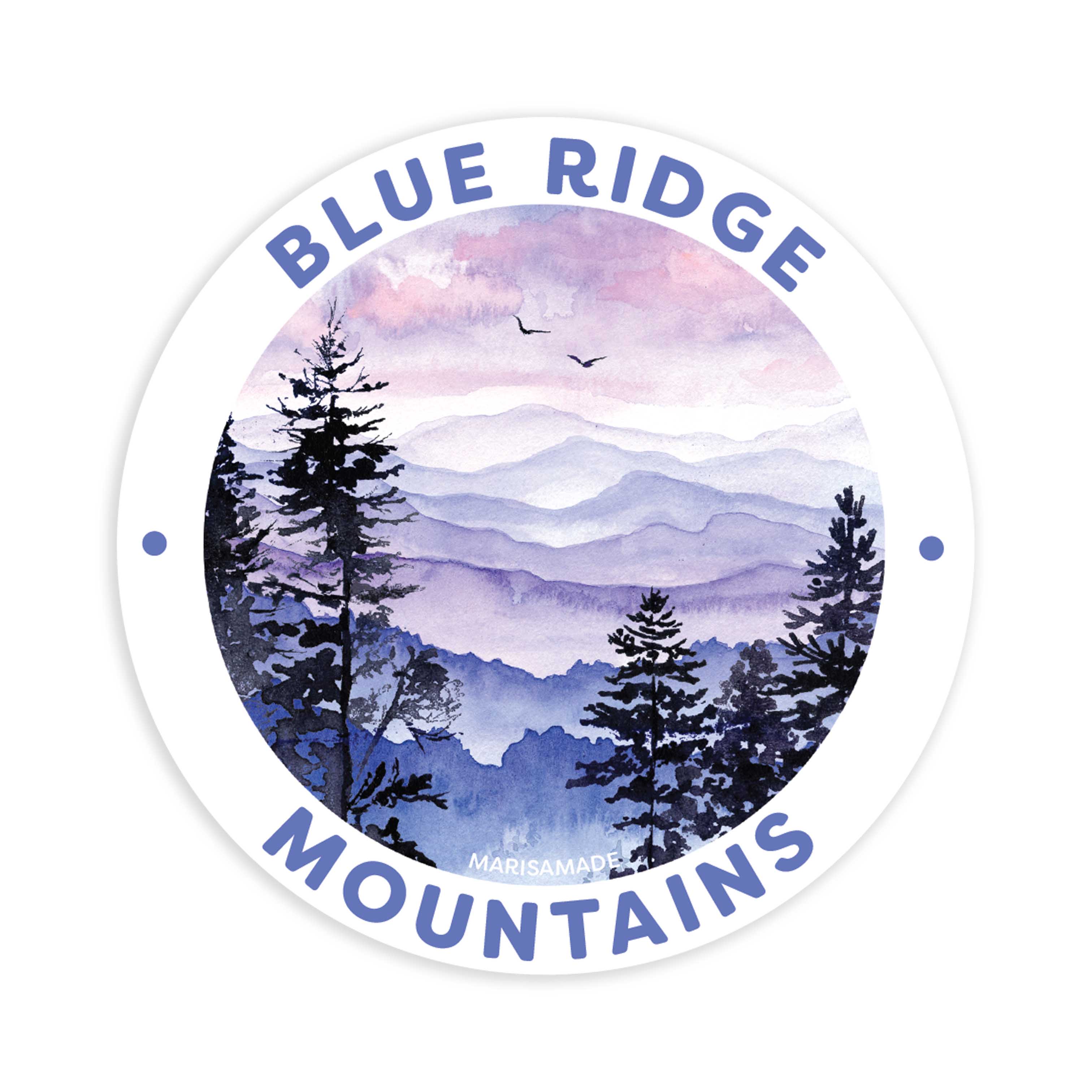 Blue Ridge Mountains Sticker – MarisaMade