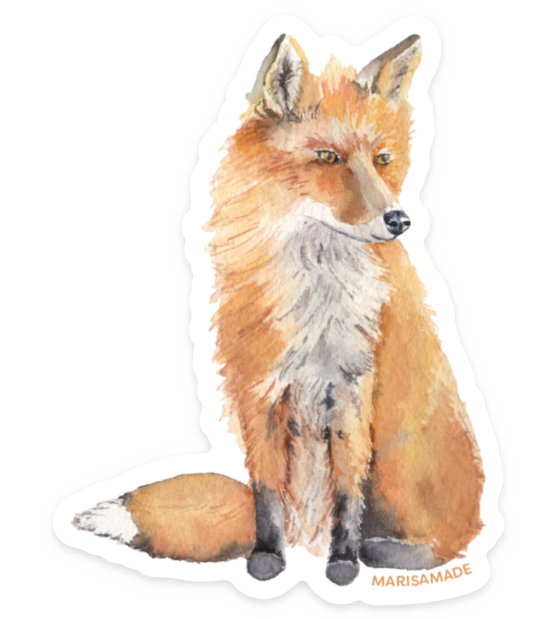 Red Fox Sticker – MarisaMade