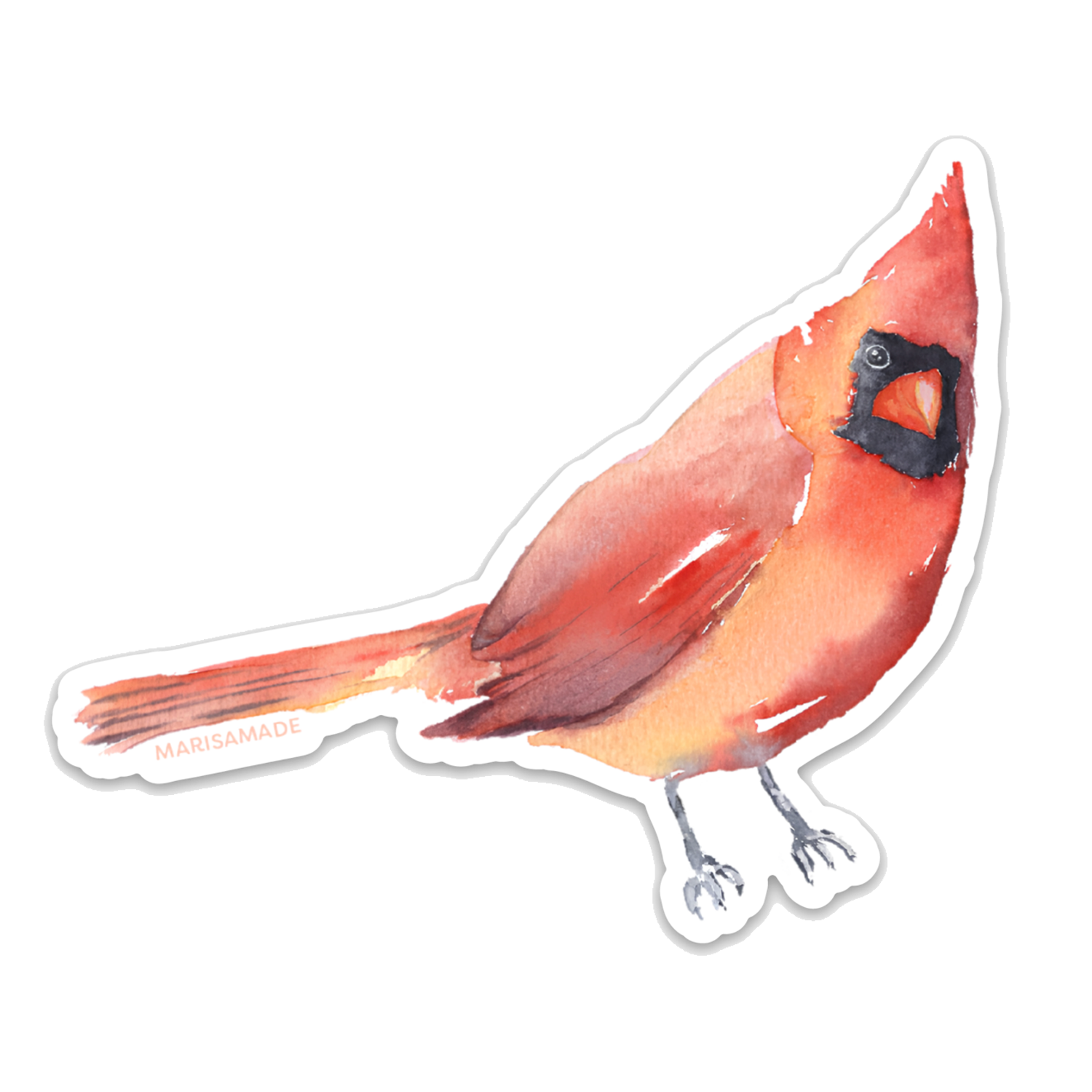 Red Cardinal Bird Sticker – MarisaMade
