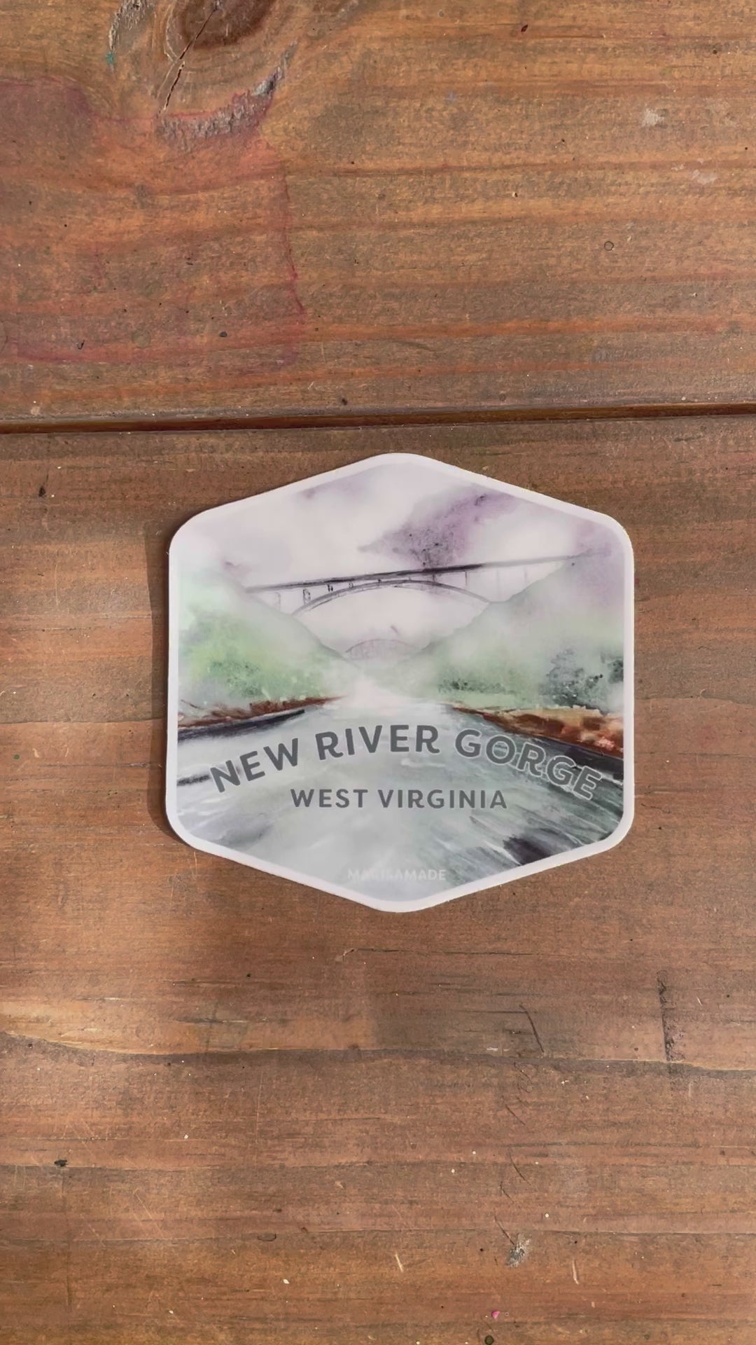 Misty New River Gorge Sticker – MarisaMade