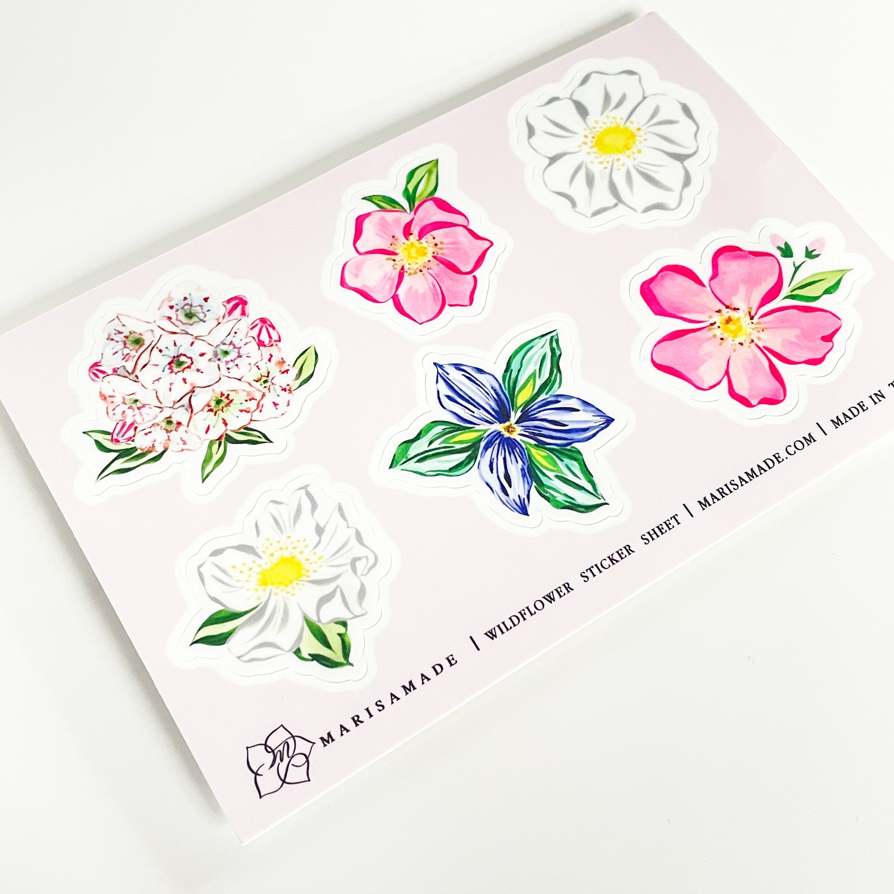 Wildflower Sticker Sheet – MarisaMade