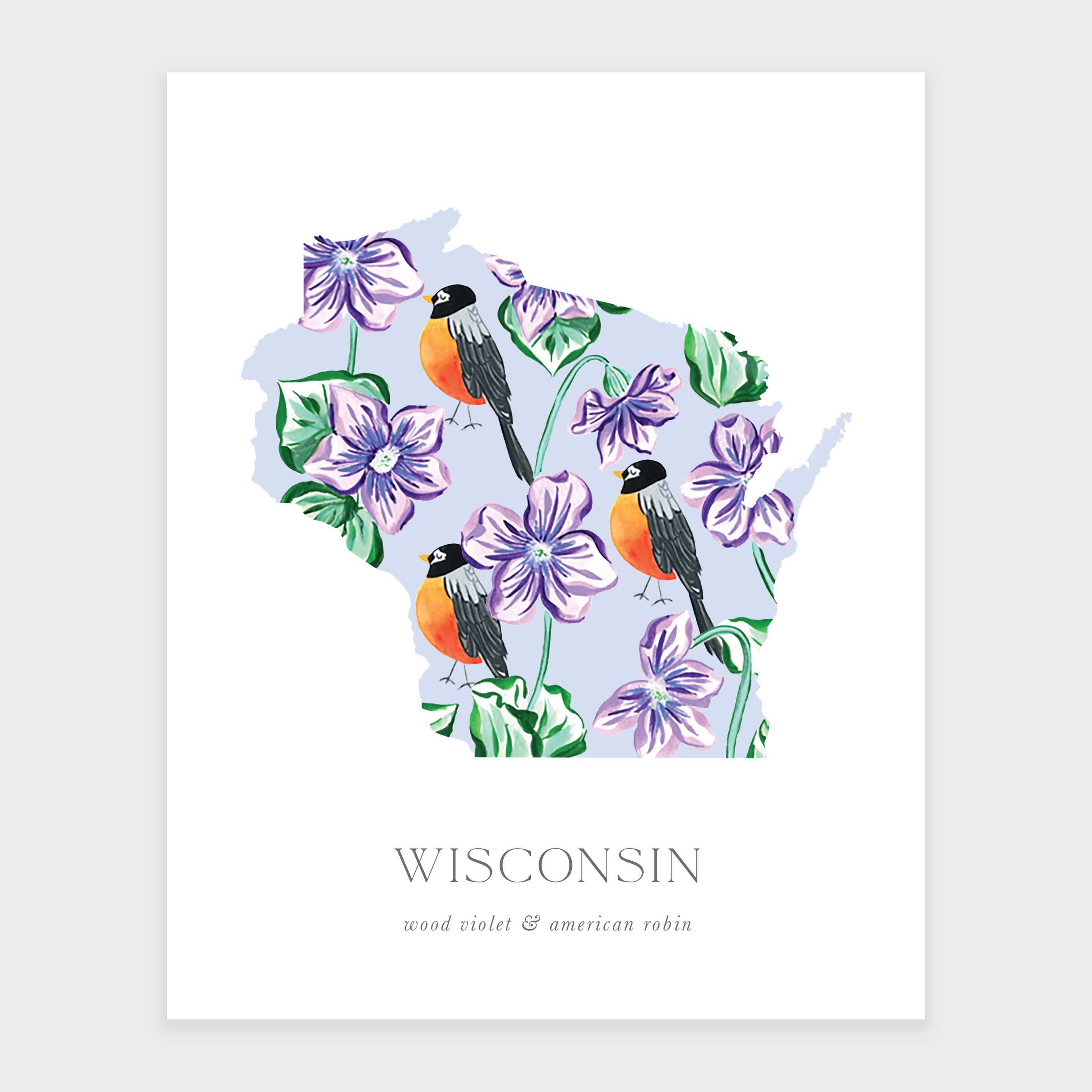 Wisconsin State Flower Art Print – MarisaMade